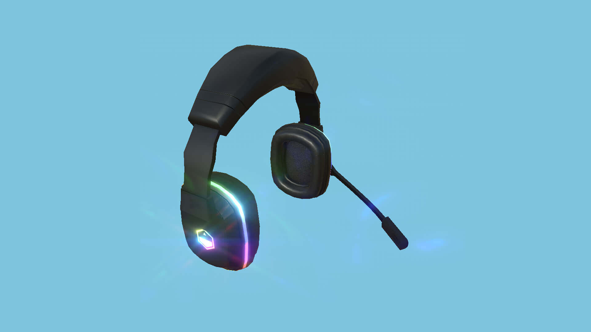 Headset 07 - RGB Black 3D Model by gsommer
