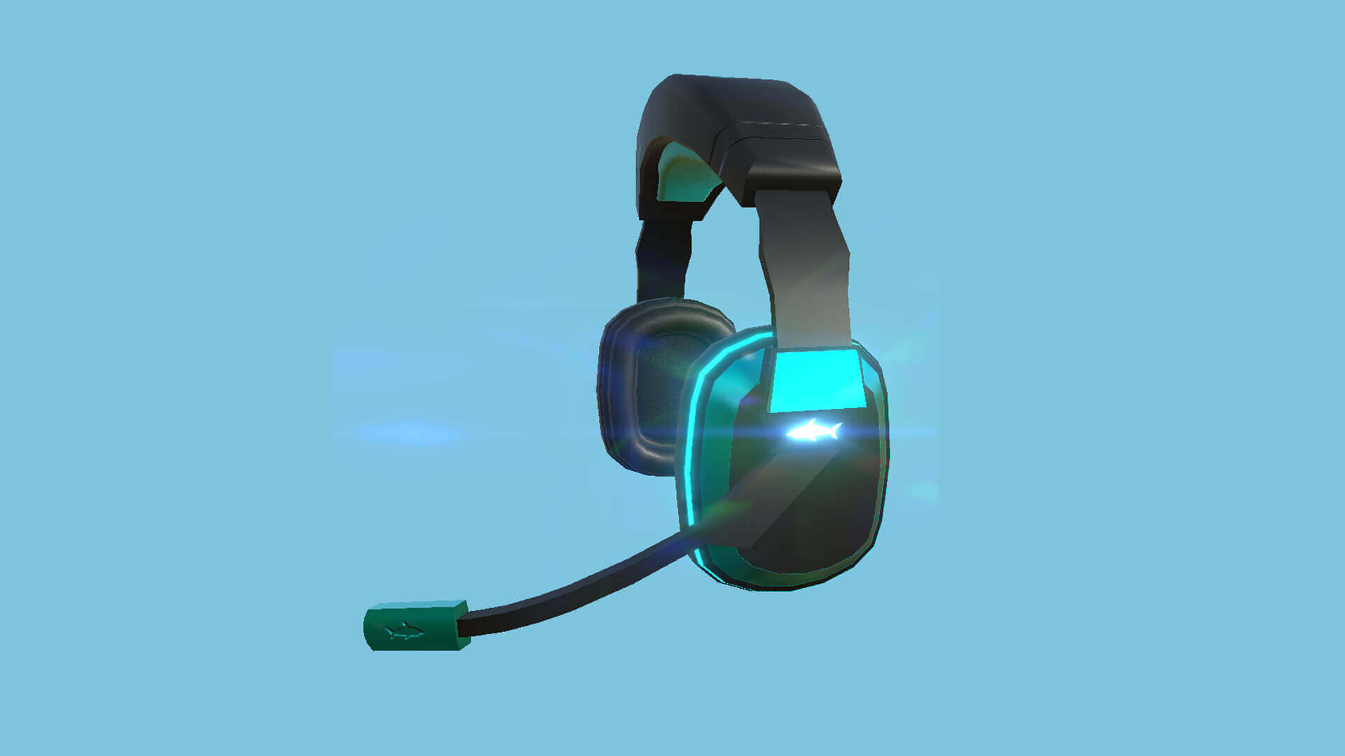Headset 09 - Black and Blue 3D Model by gsommer