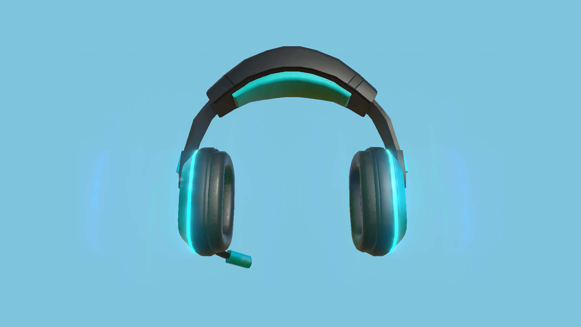 Headset 09 - Black and Blue 3D Model by gsommer