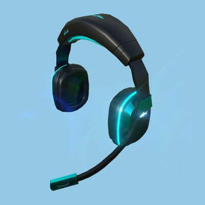 Headset 09 - Black and Blue 3D Model by gsommer