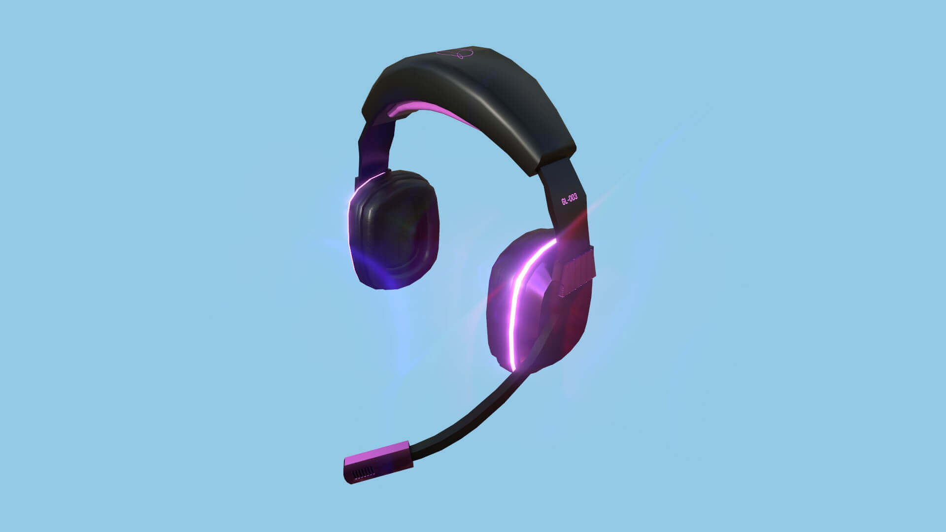 Headset 10 - Black Pink 3D Model by gsommer