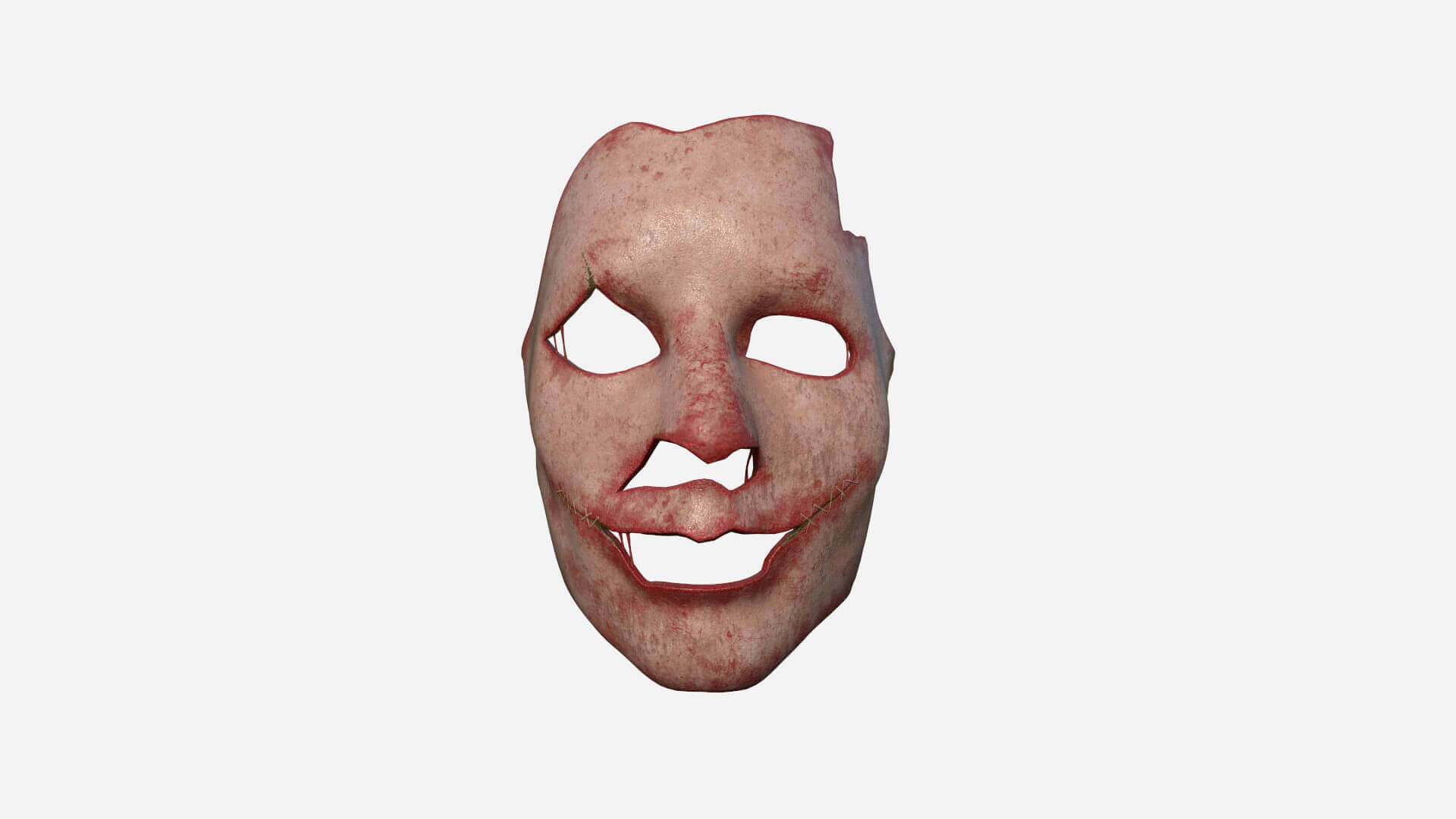 Human Skin Terror Mask 01 - Blood 3D Model by gsommer
