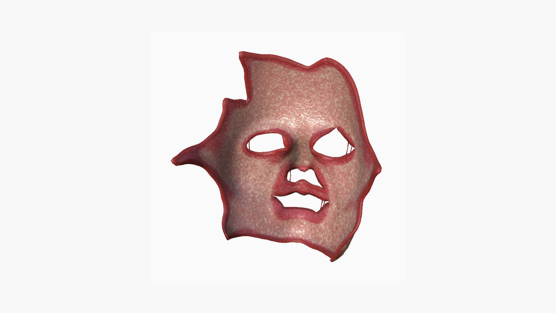 Human Skin Terror Mask 01 - Blood 3D Model by gsommer