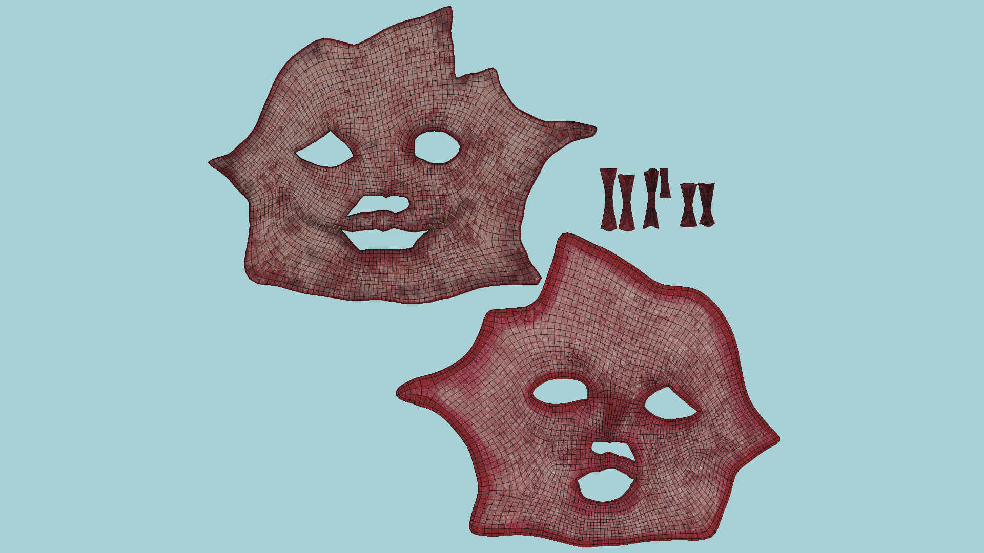 Human Skin Terror Mask 03 - Full Blood 3D Model by gsommer