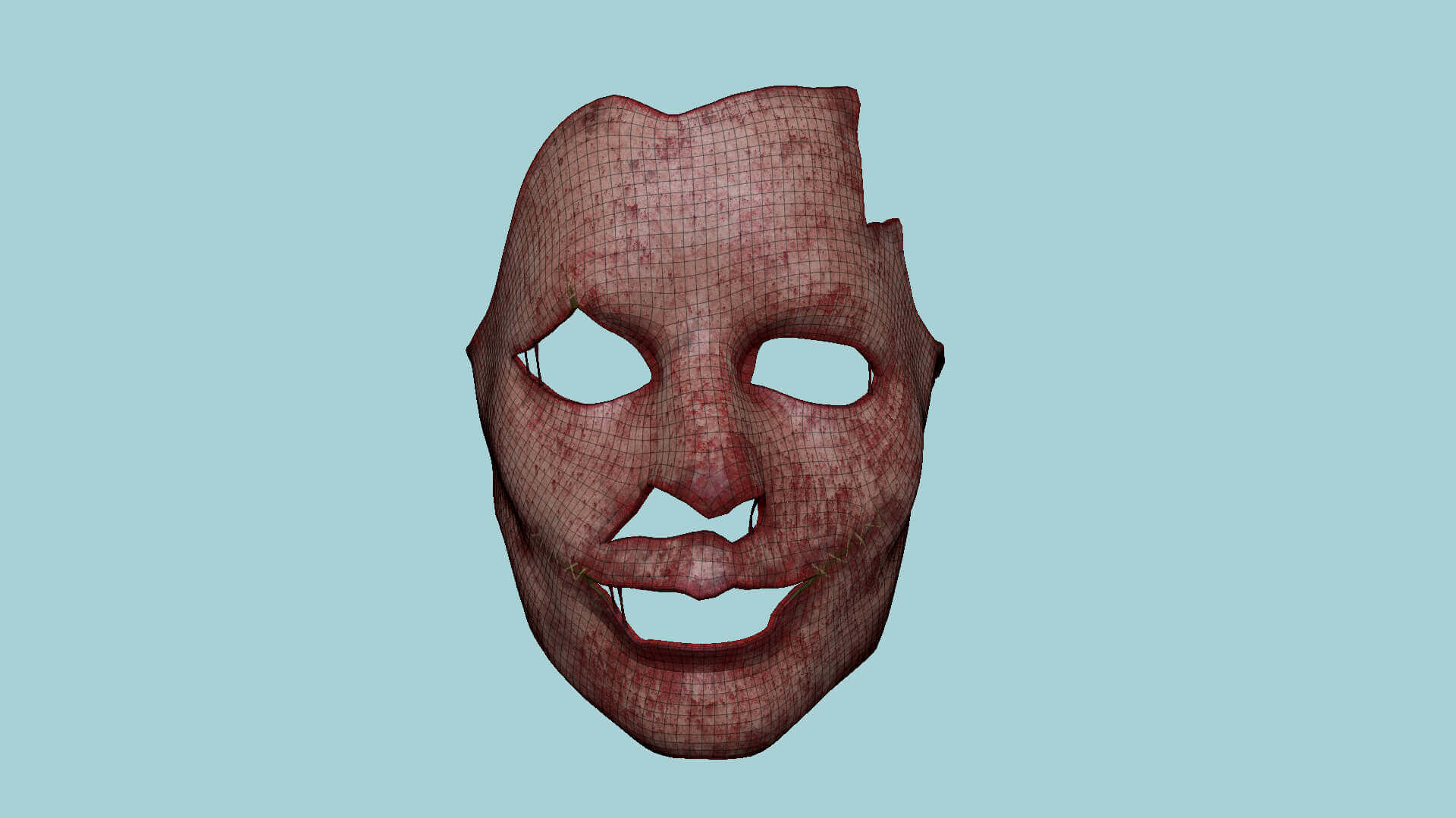 Human Skin Terror Mask 03 - Full Blood 3D Model by gsommer