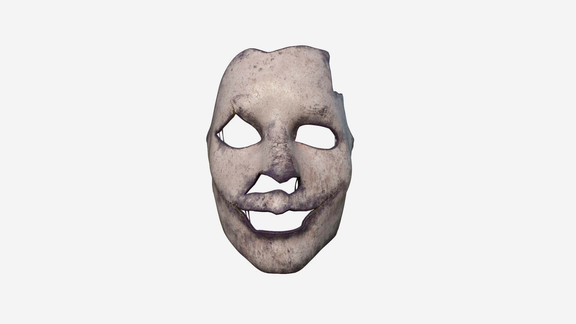Human Skin Terror Mask 04 - White Purple 3D Model by gsommer