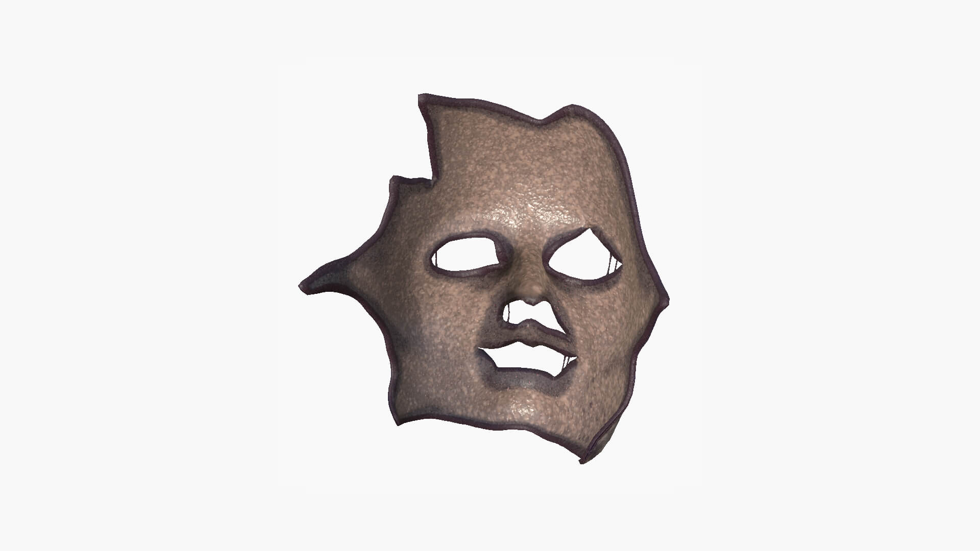 Human Skin Terror Mask 04 - White Purple 3D Model by gsommer