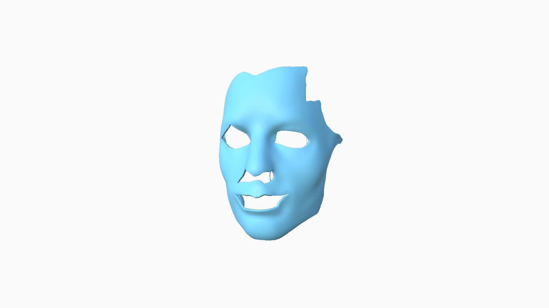 Human Skin Terror Mask 04 - White Purple 3D Model by gsommer