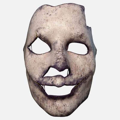 Human Skin Terror Mask 04 - White Purple 3D Model by gsommer