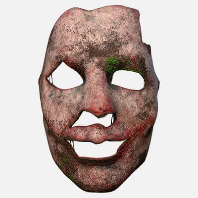 Human Skin Terror Mask 05 - Dirt 3D Model by gsommer