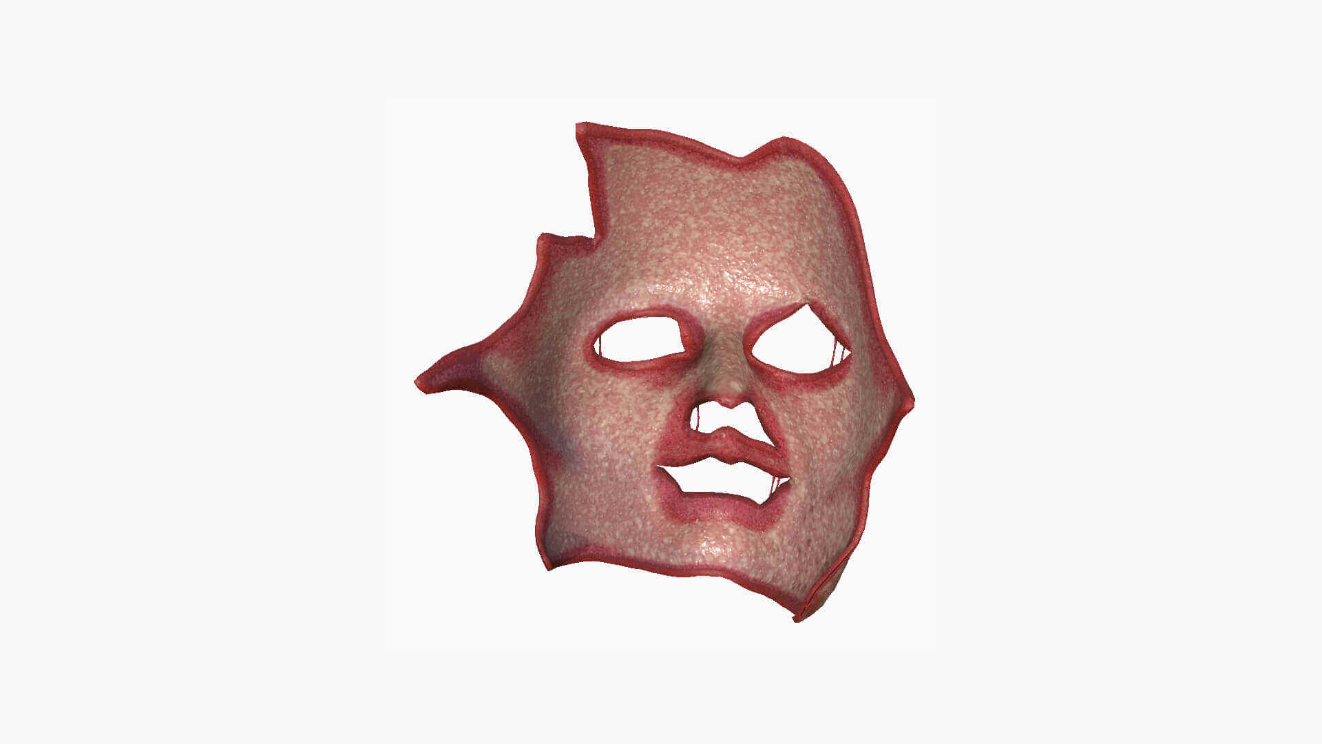 Human Skin Terror Mask 08 - Blood Smile 3D Model by gsommer