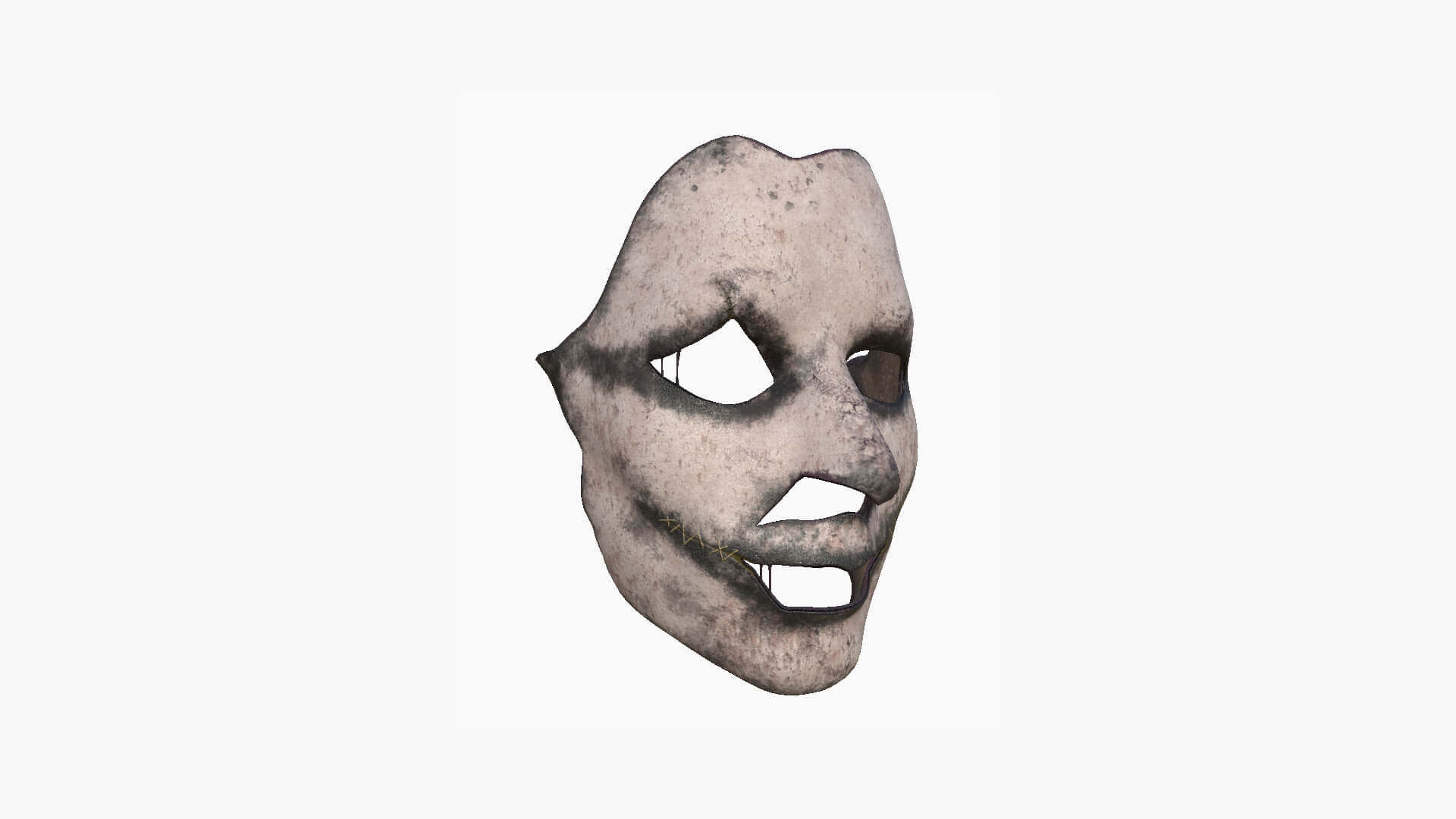 Human Skin Terror Mask 09 - White Dirt 3D Model by gsommer