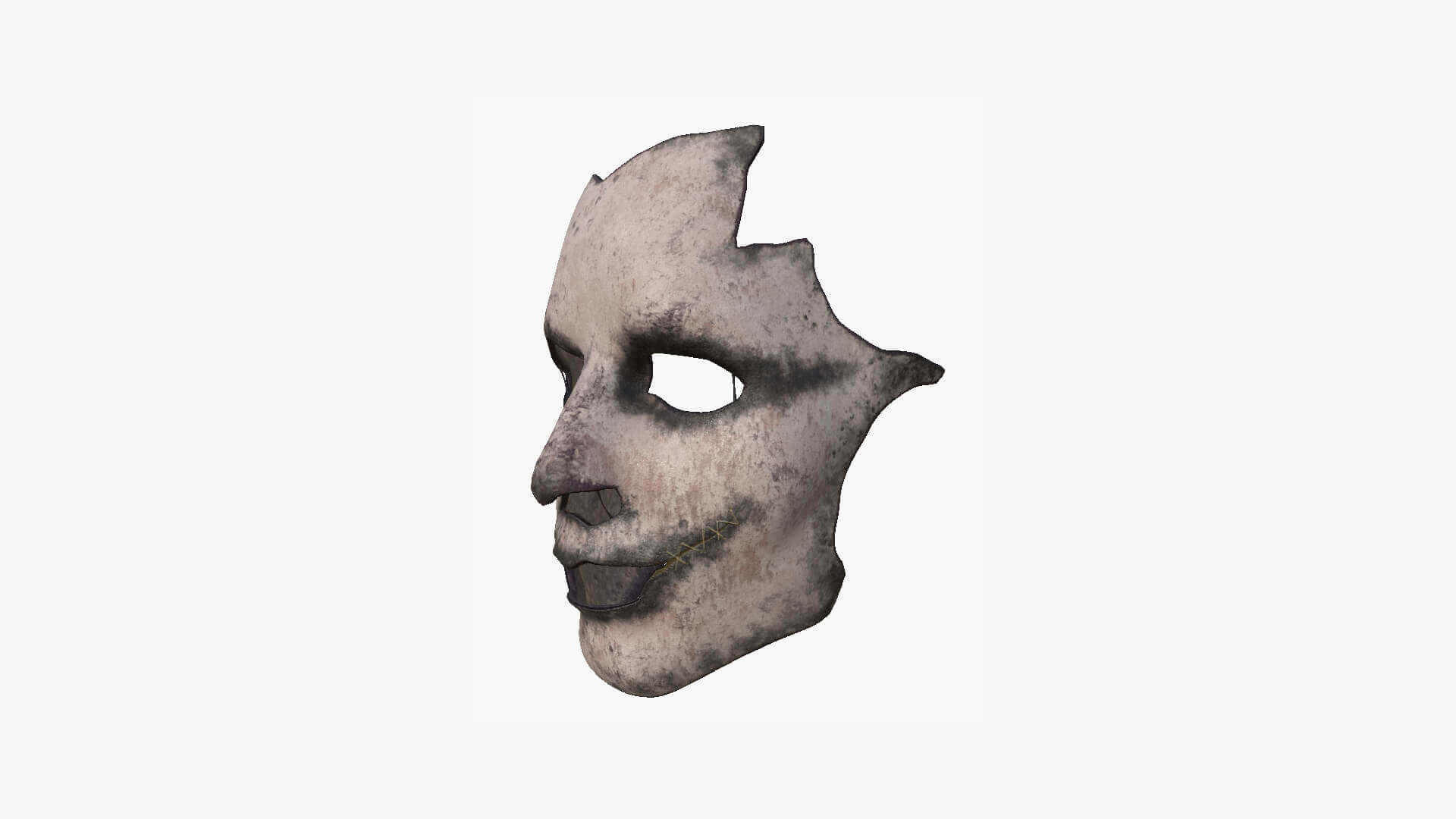Human Skin Terror Mask 09 - White Dirt 3D Model by gsommer