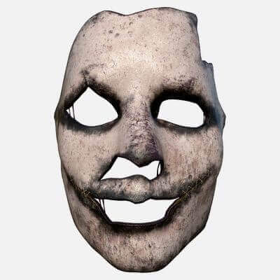 Human Skin Terror Mask 09 - White Dirt 3D Model by gsommer