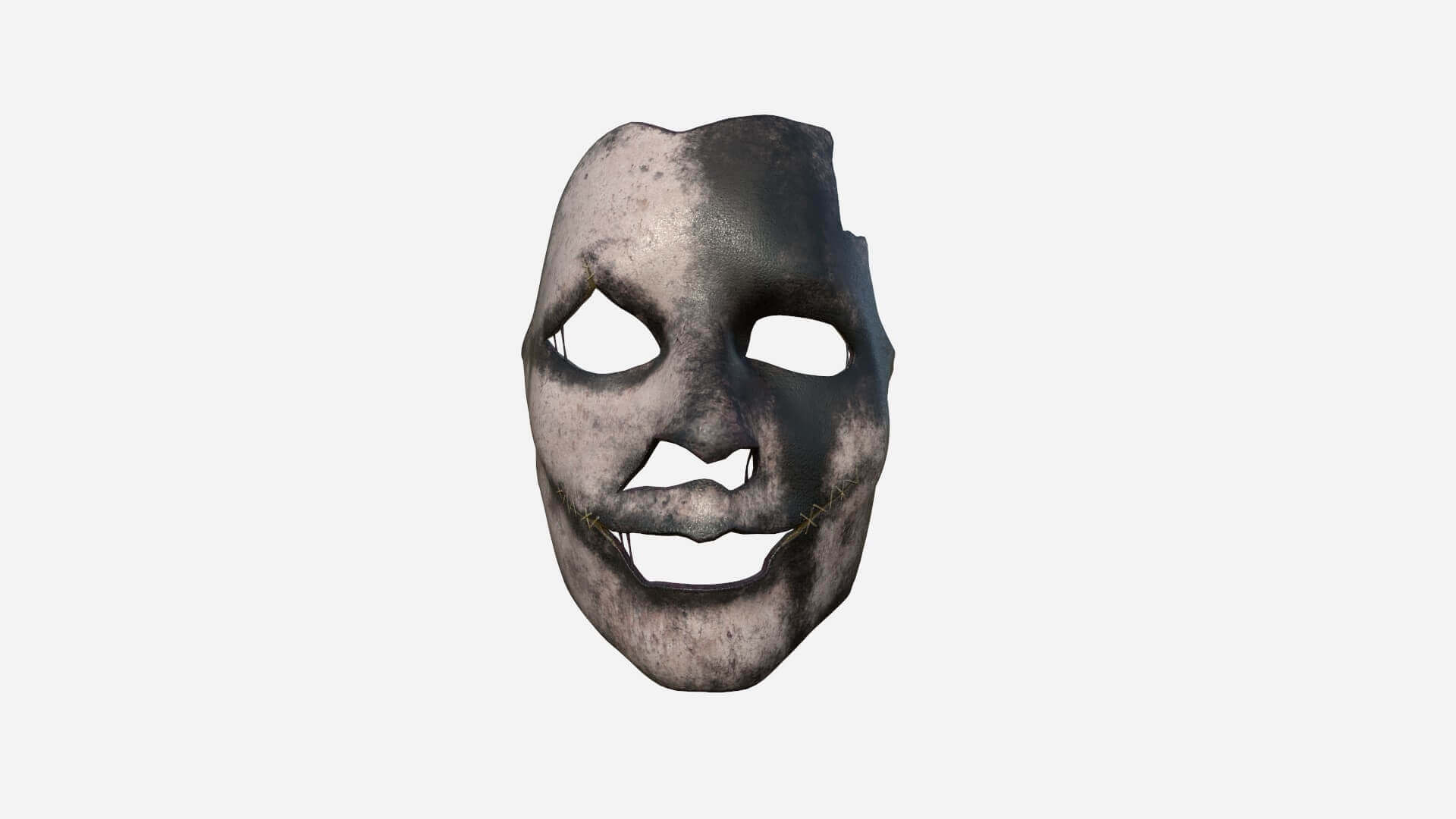 Human Skin Terror Mask 10 - White and Black 3D Model by gsommer