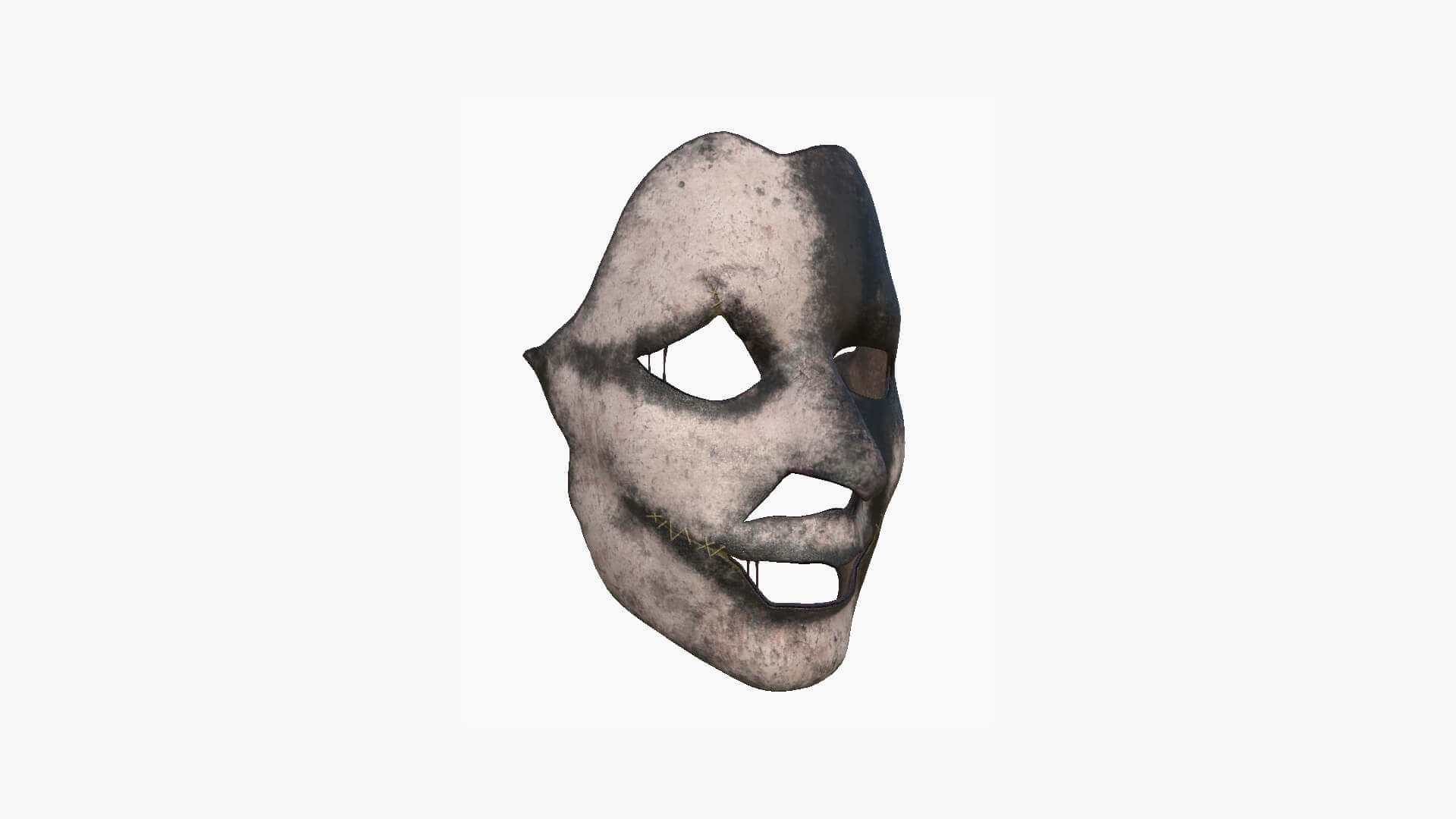 Human Skin Terror Mask 10 - White and Black 3D Model by gsommer