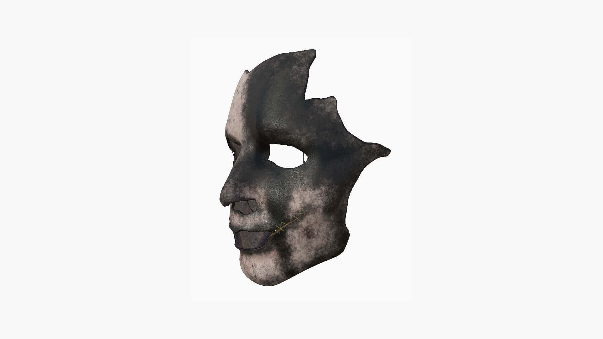 Human Skin Terror Mask 10 - White and Black 3D Model by gsommer