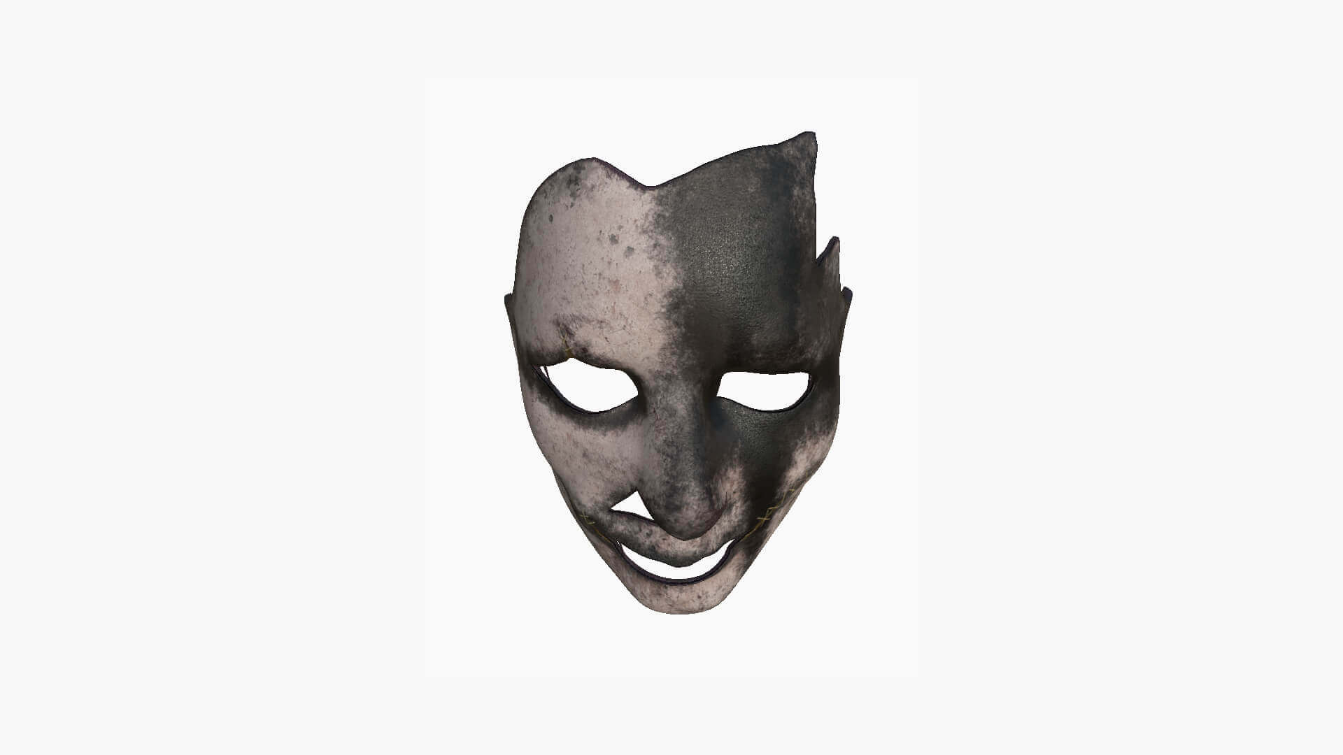 Human Skin Terror Mask 10 - White and Black 3D Model by gsommer