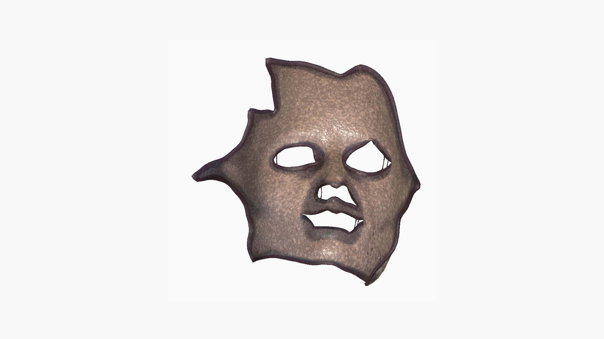 Human Skin Terror Mask 10 - White and Black 3D Model by gsommer