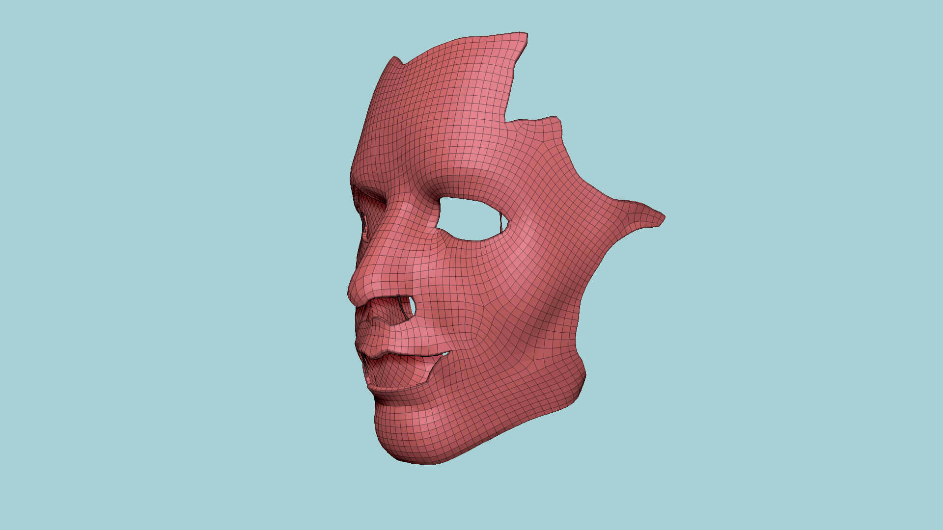 Human Skin Terror Mask 10 - White and Black - 3D Model by gsommer