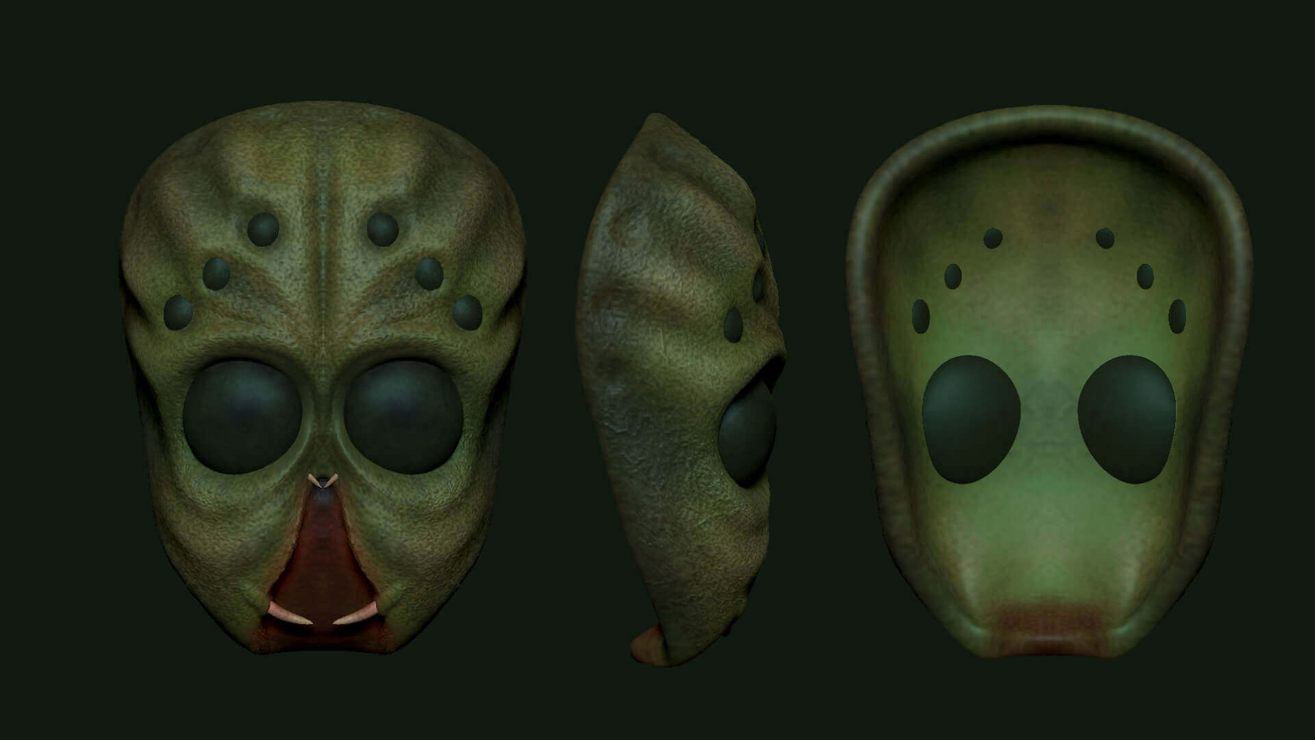 Insectoid Allien Mask - 3D Model by gsommer