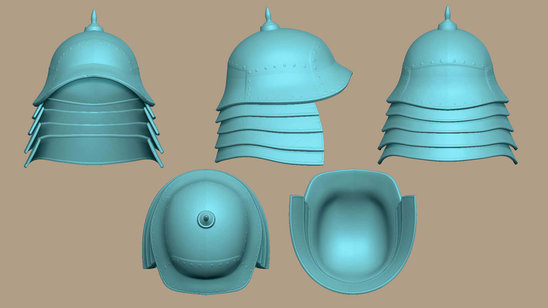 Japanese Kabuto Helmet - 3D Model by gsommer