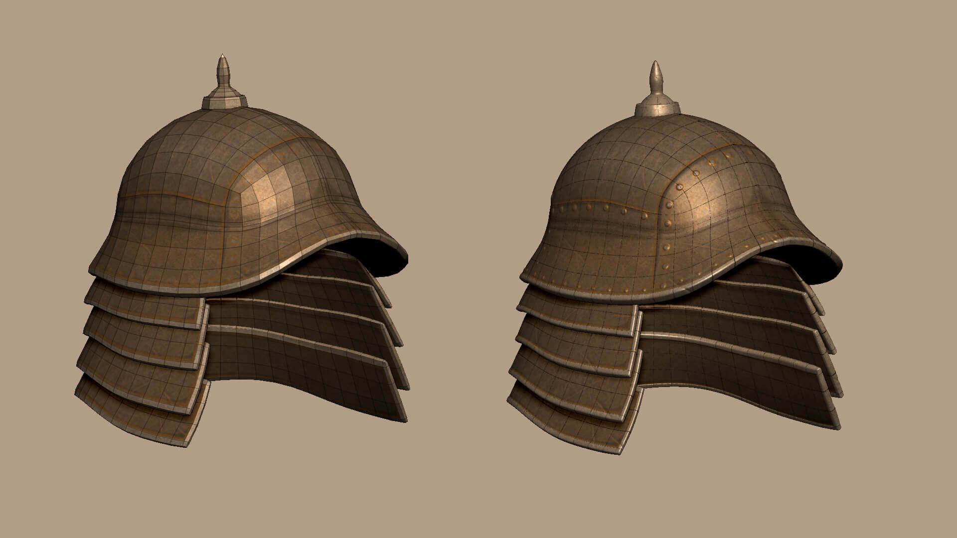 Japanese Kabuto Helmet - 3D Model by gsommer