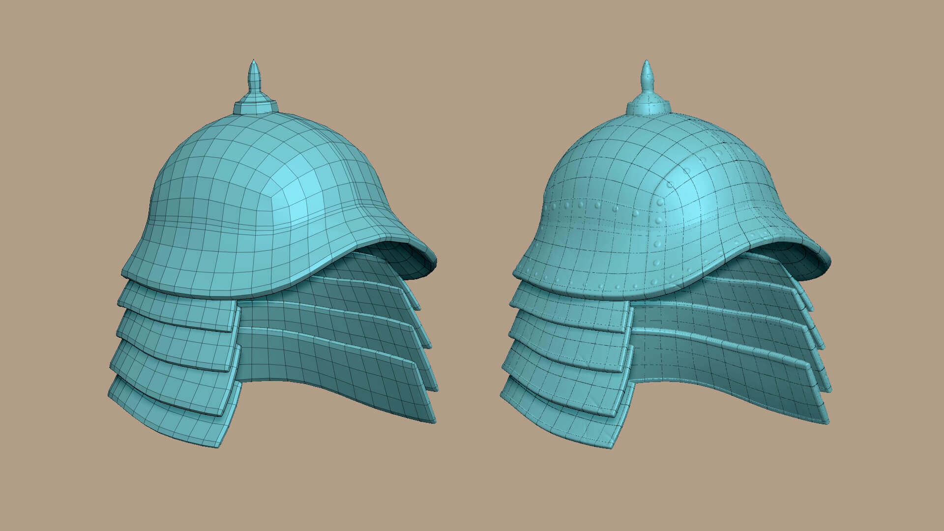 Japanese Kabuto Helmet - 3D Model by gsommer