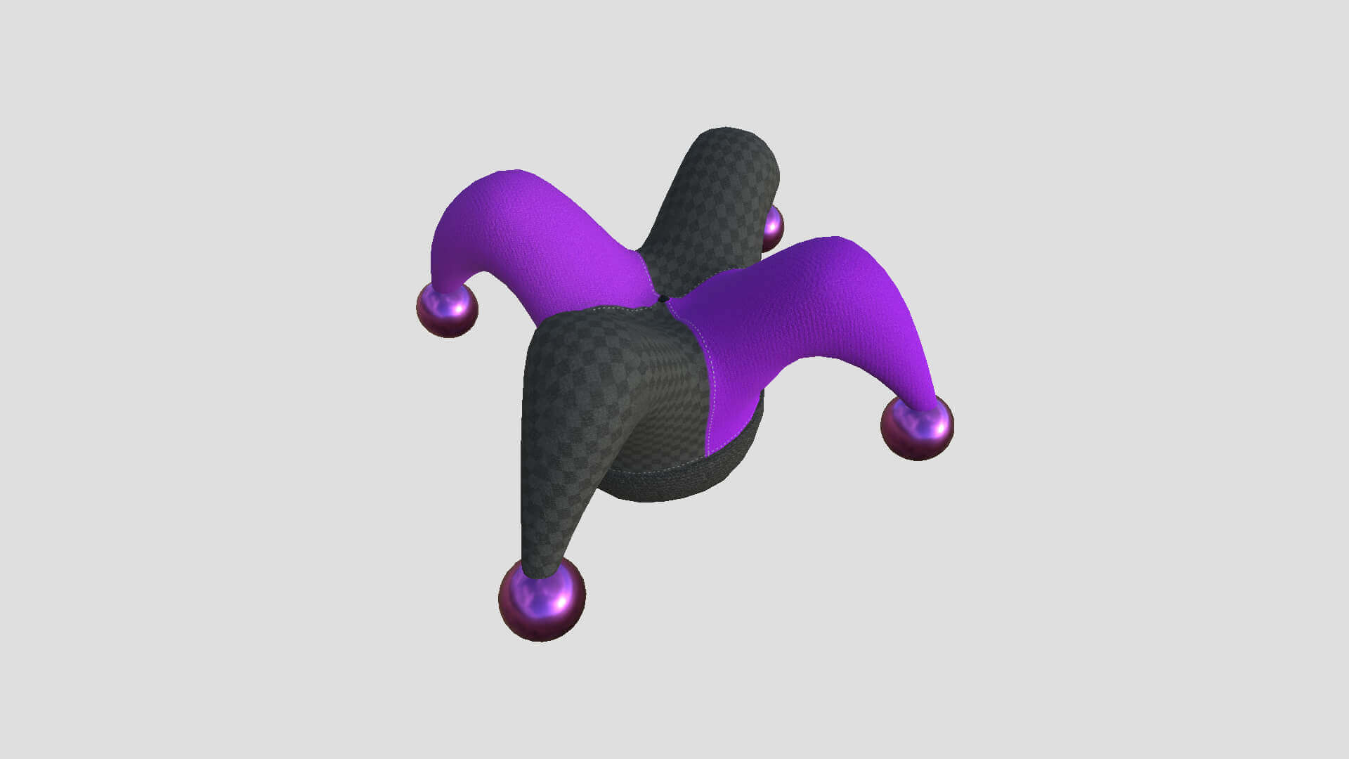 Jester Hat 03 - Black and Purple - 3D Model by gsommer