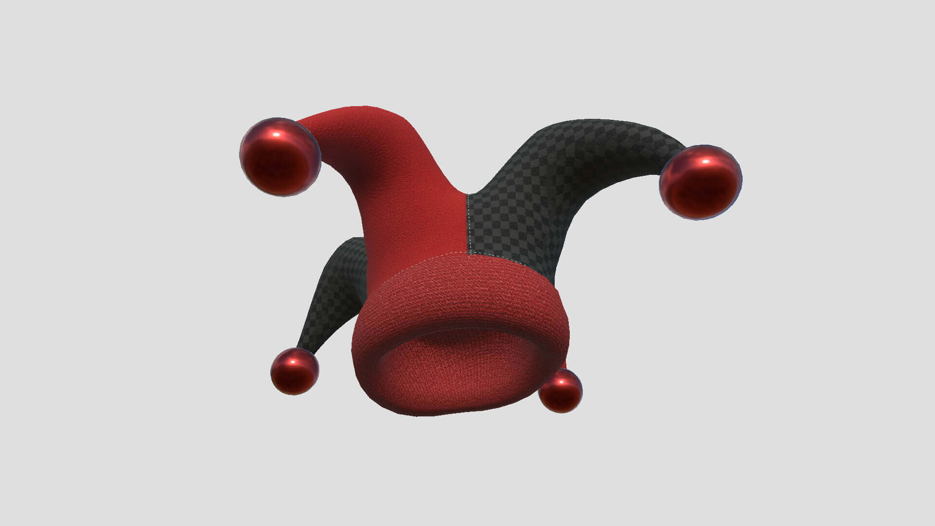 Black And Red Jester Hat