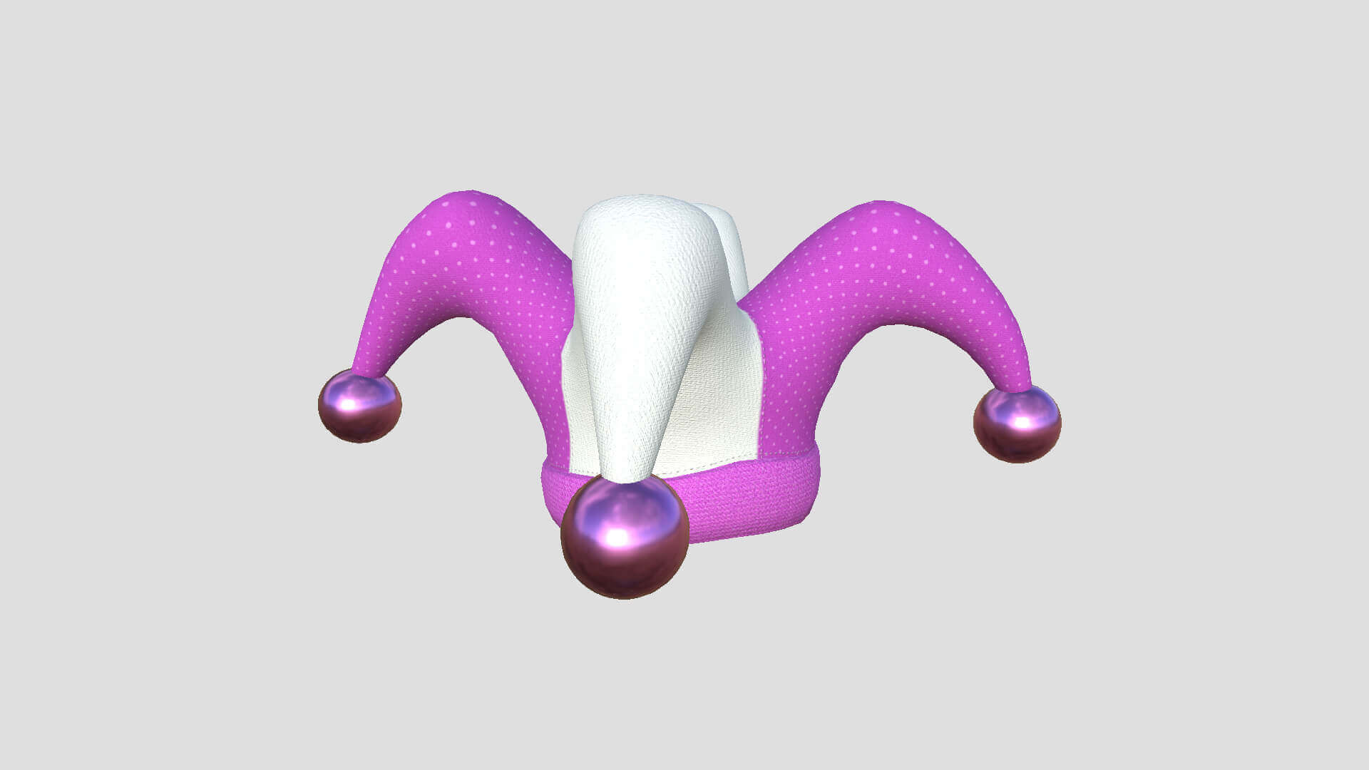 Jester Hat 05 - Pink White - 3D Model by gsommer