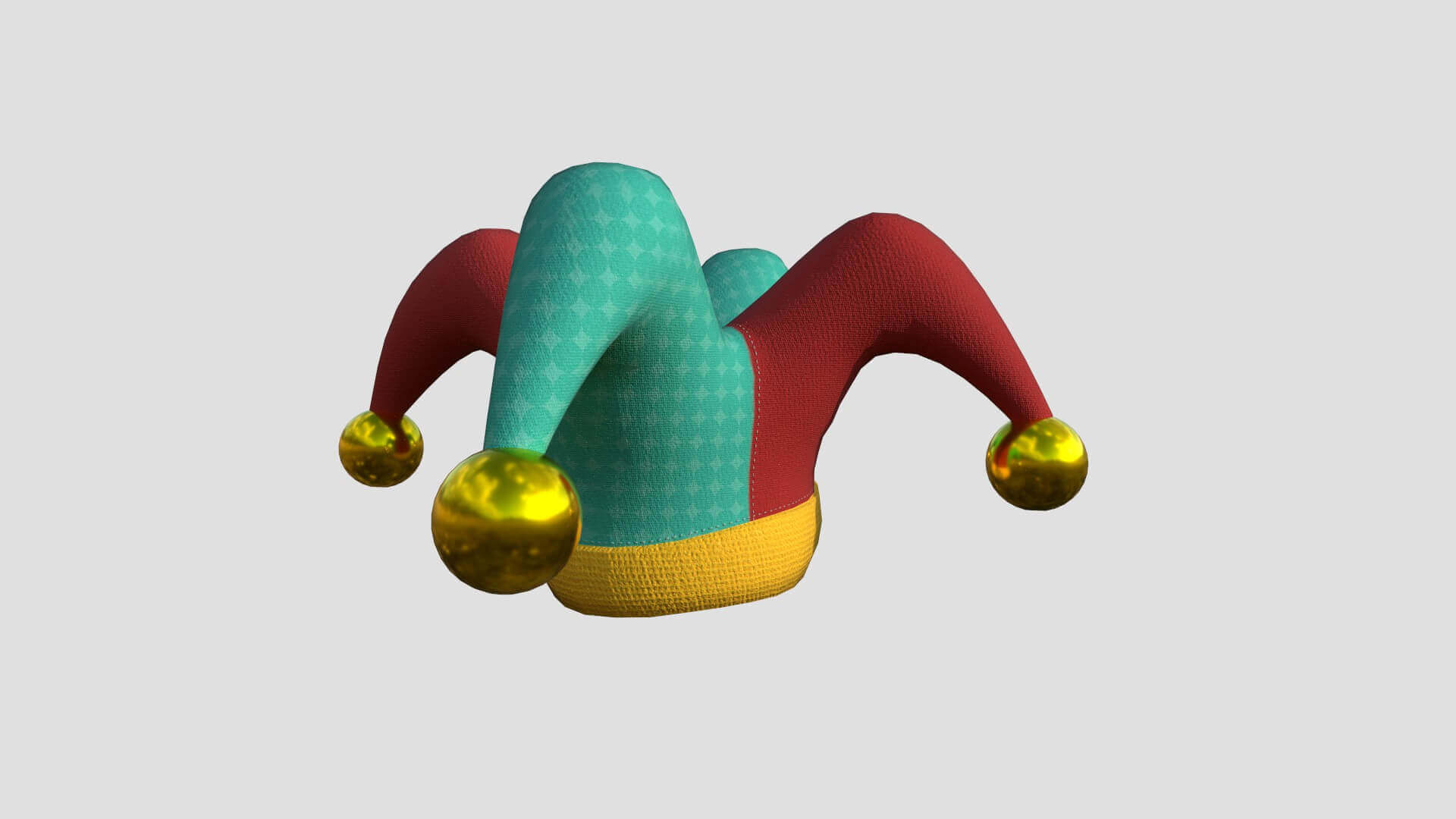 Jester Hat 07 - Red and Blue 3D Model by gsommer