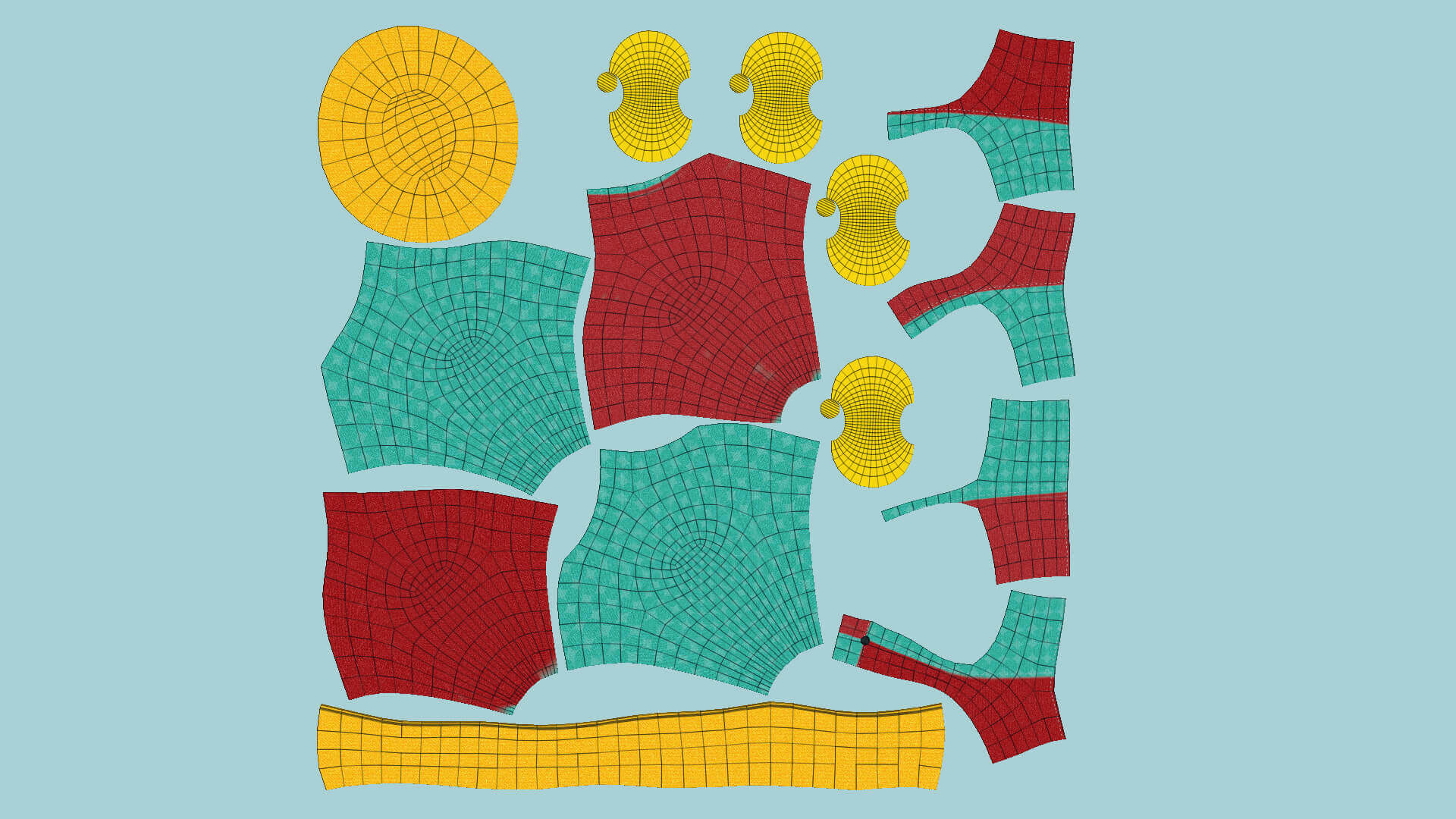 Jester Hat 07 - Red and Blue 3D Model by gsommer