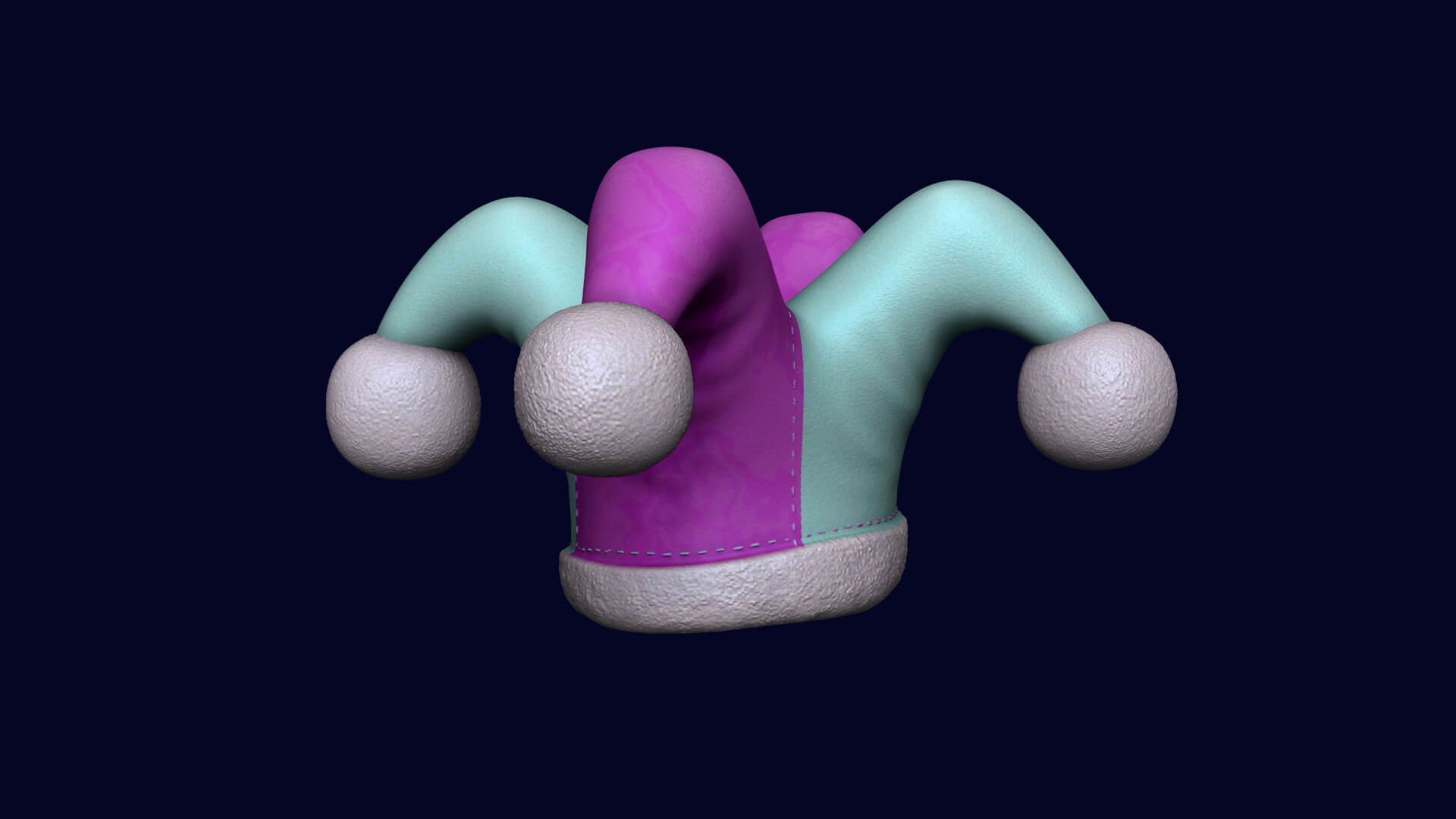 Jester Hat 09 - Blue and Pink - 3D Model by gsommer