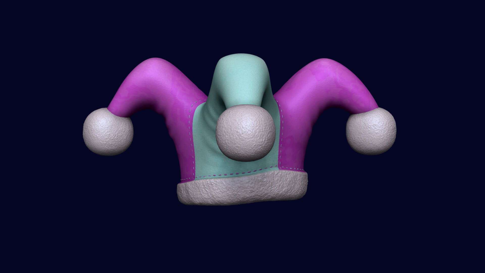 Jester Hat 09 - Blue and Pink - 3D Model by gsommer
