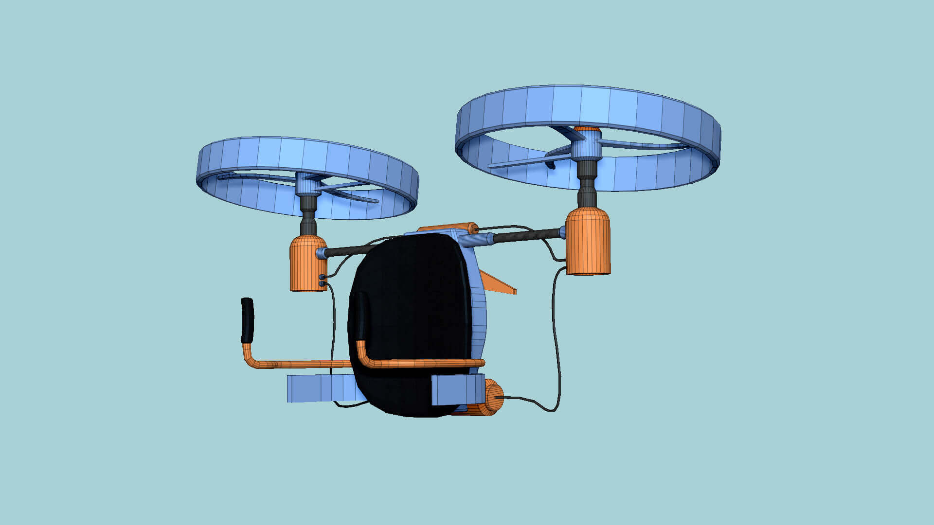 Jetpack Model B 09 - Blue and Orange by gsommer