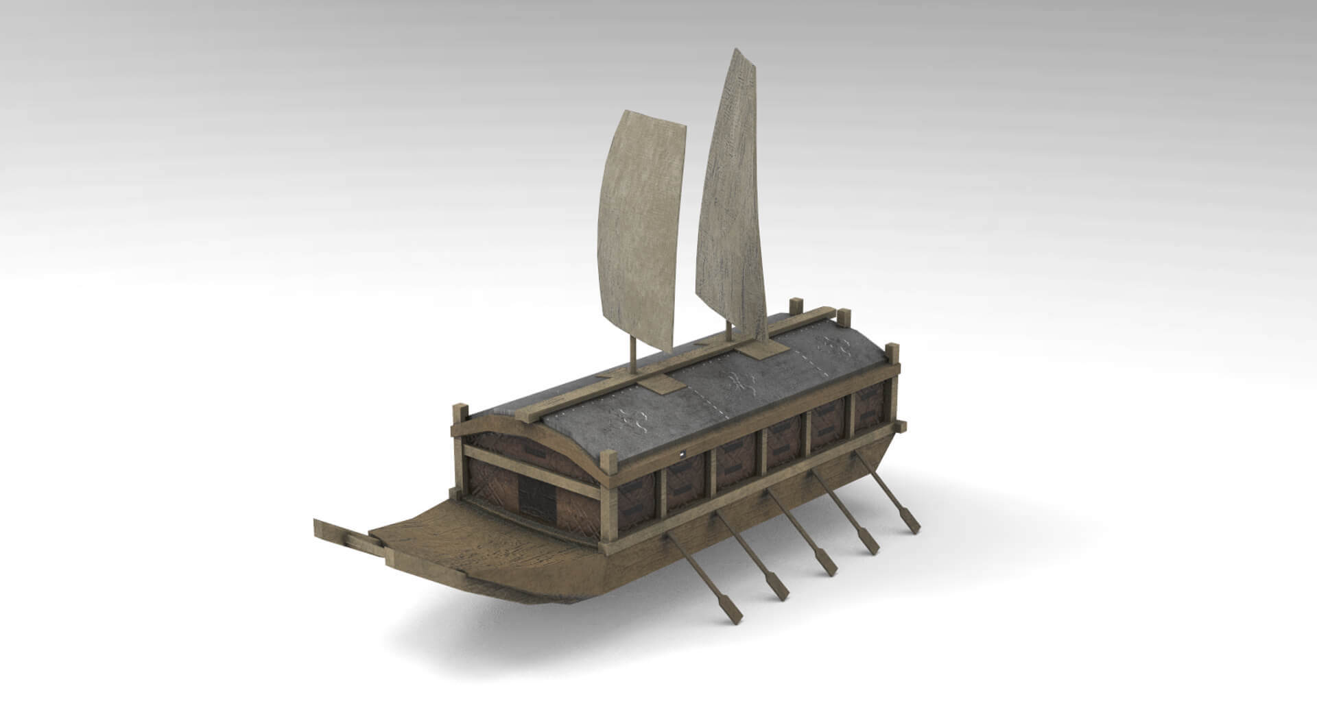 Korean Turtle Warship 01 - 3D Model by gsommer