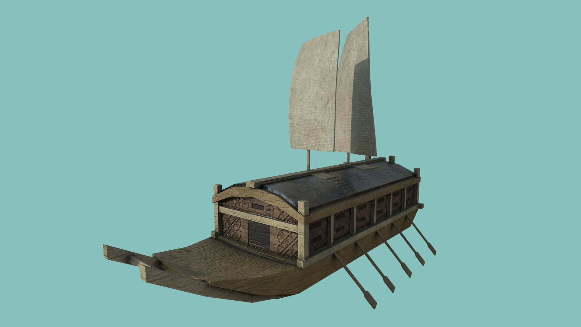 Korean Turtle Warship 01 - 3D Model by gsommer