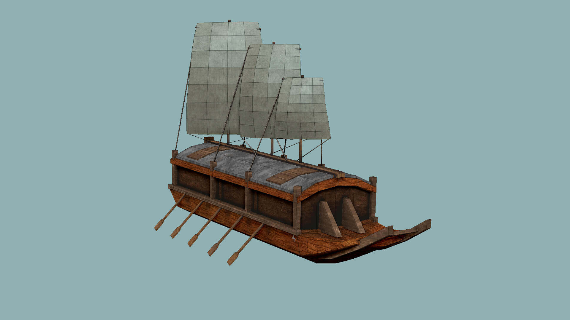 Korean Turtle Warship 02 - 3D Model by gsommer