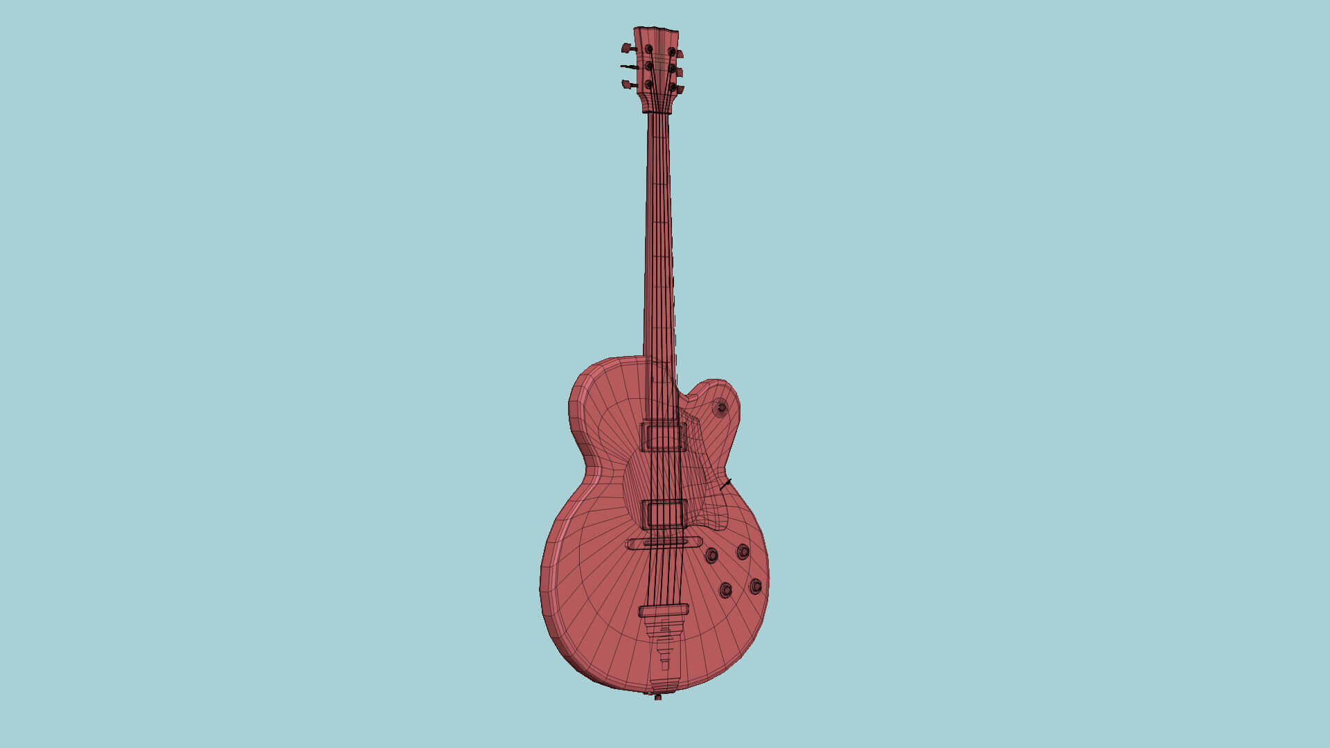 L5 Electric Guitar 06 - Pink 3D Model by gsommer