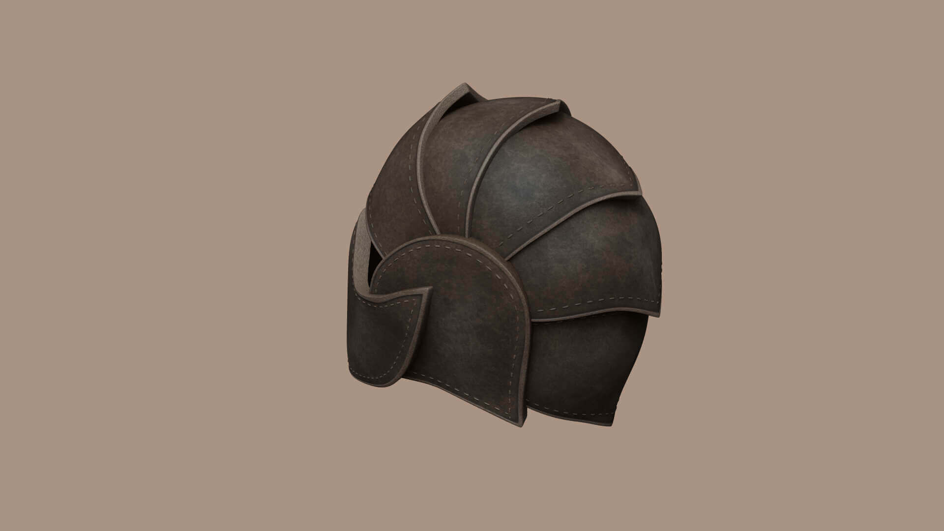 Leather Scales Helmet - 3D Model by gsommer