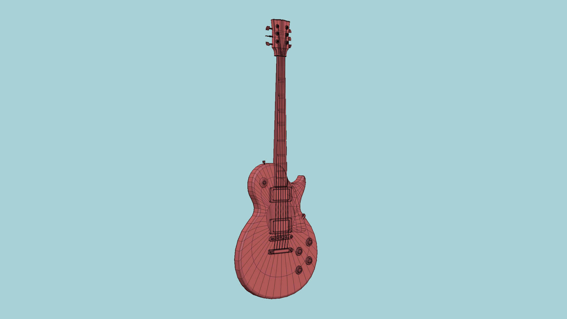 Les Paul Electric Guitar 05 - Black 3D Model by gsommer