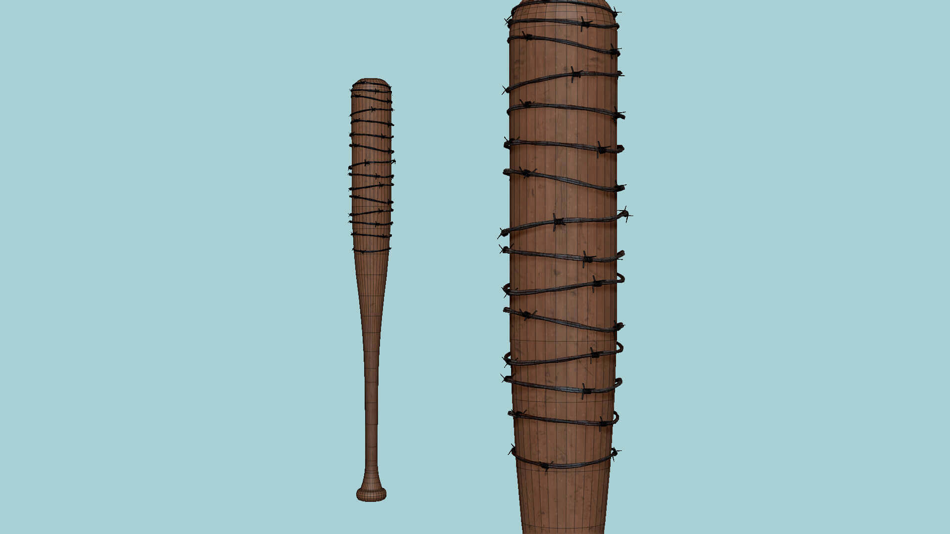 Lucille - Baseball Bat 01 - Wooden A 3D Model by gsommer