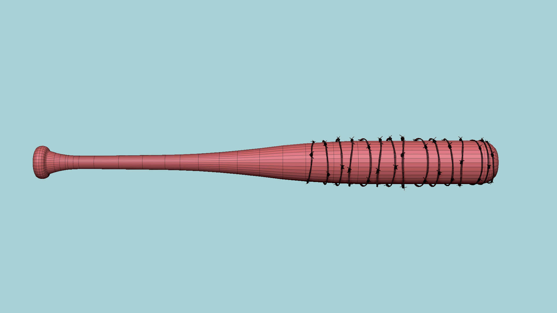 Lucille - Baseball Bat 01 - Wooden A 3D Model by gsommer