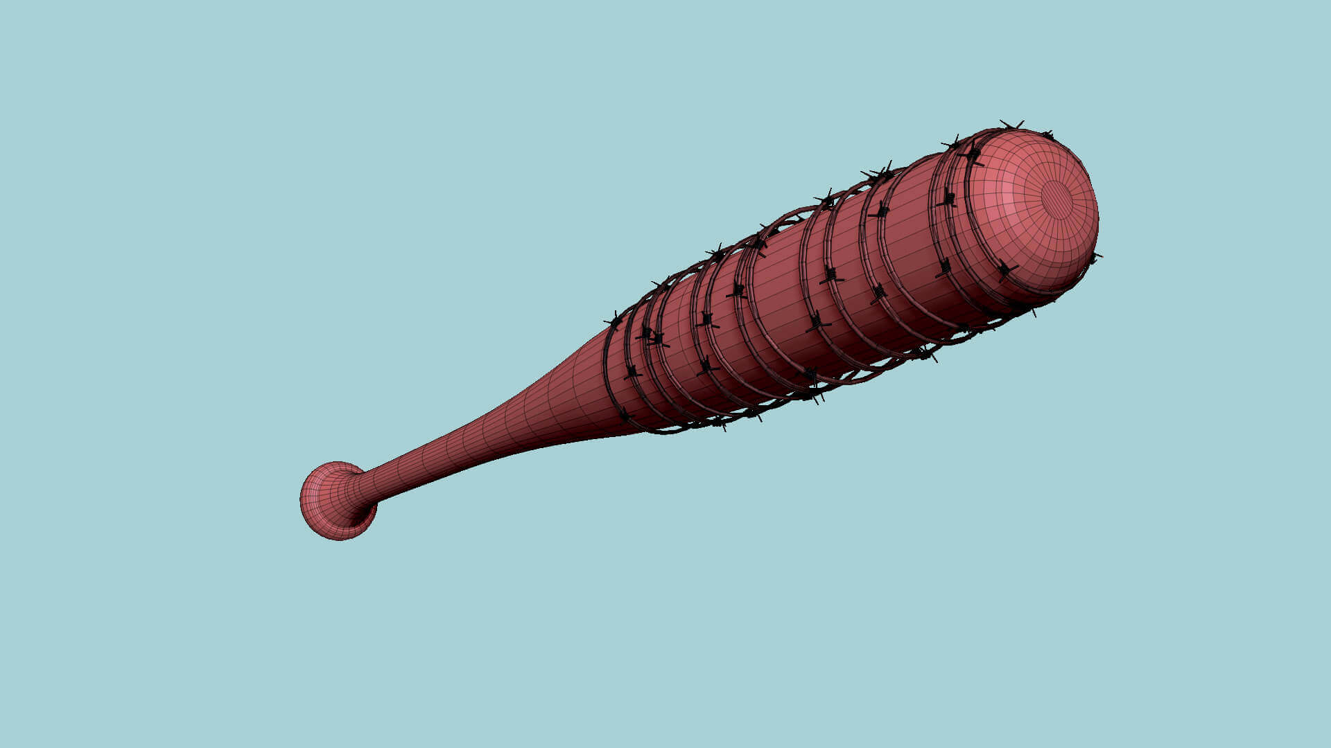 Lucille - Baseball Bat 01 - Wooden A 3D Model by gsommer