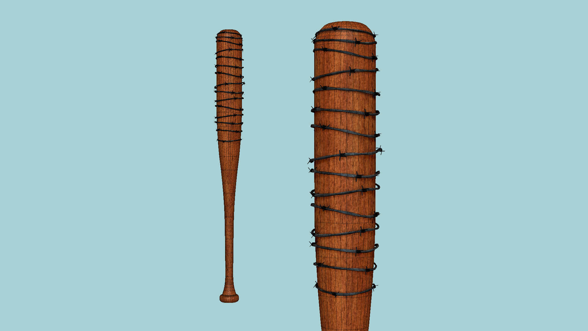 Lucille - Baseball Bat 03 - Wooden B 3D Model by gsommer