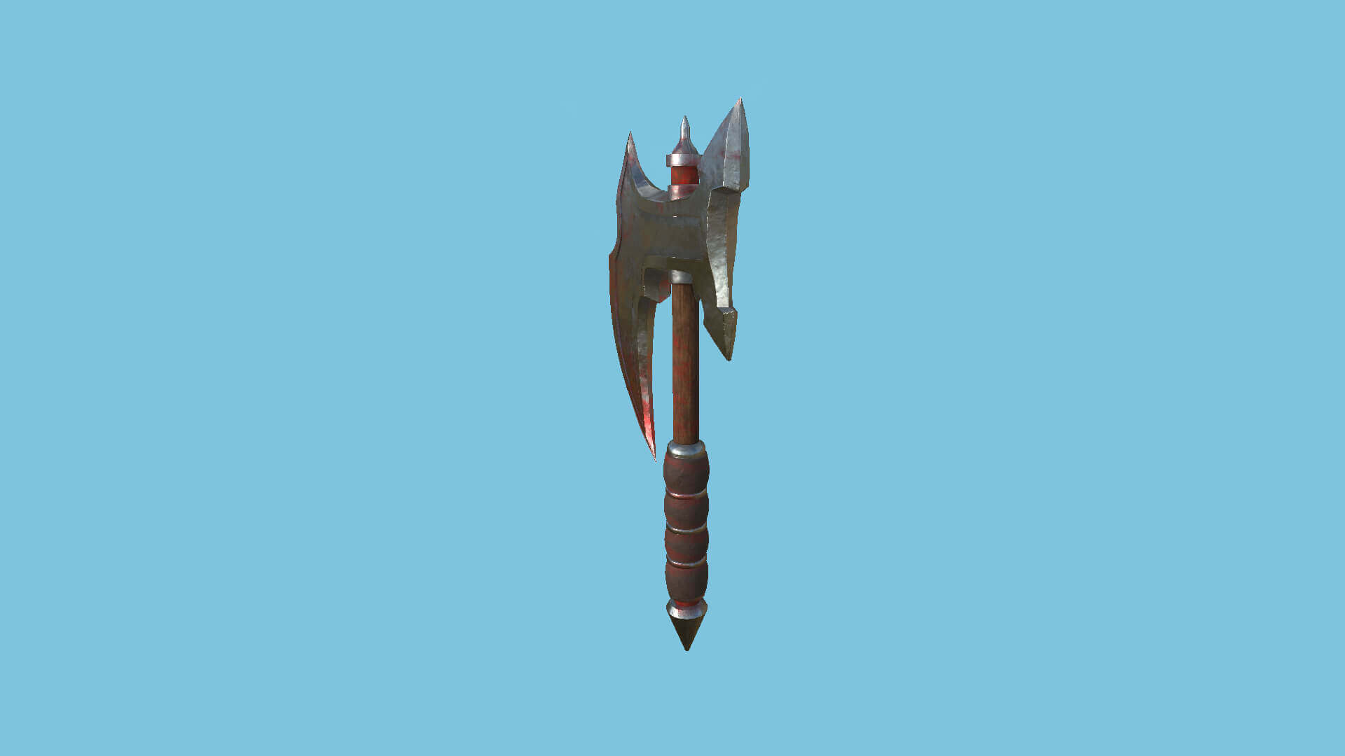 Medieval Battle Axe 07 - Blood War 3D Model by gsommer