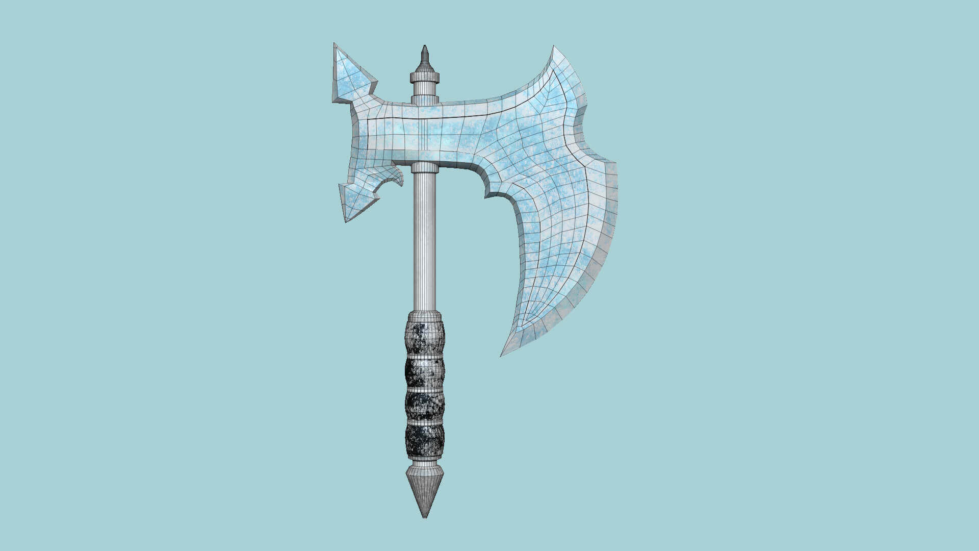Medieval Battle Axe 08 - Ice Axe 3D Model by gsommer