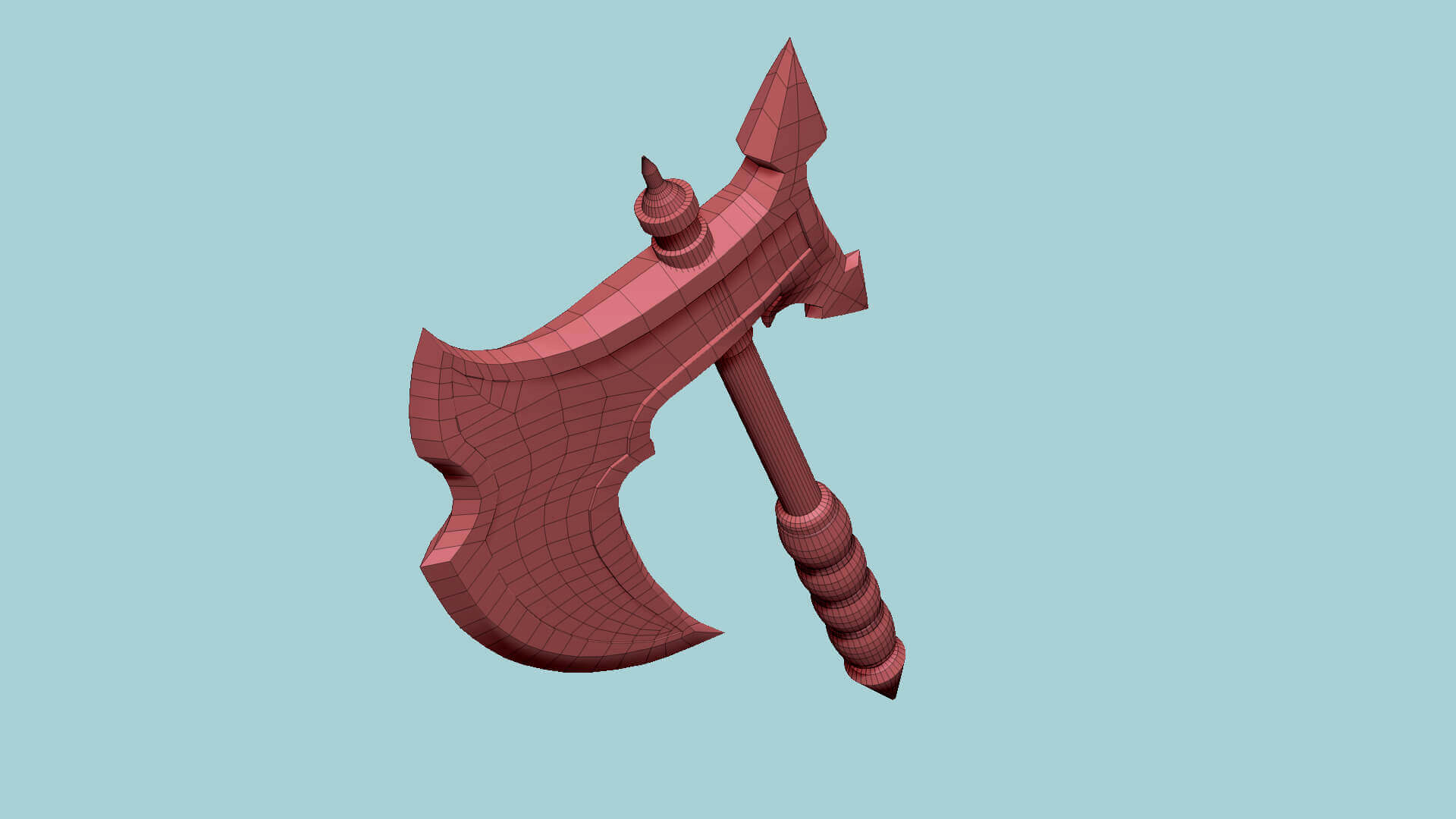 Medieval Battle Axe 08 - Ice Axe 3D Model by gsommer