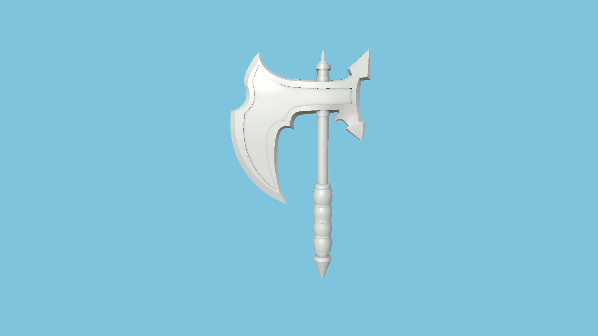 Medieval Battle Axe 08 - Ice Axe 3D Model by gsommer